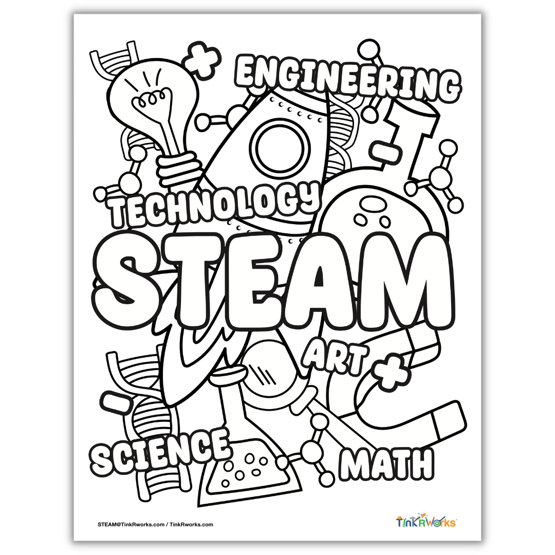 Mindful STEAM Coloring Sheet | Download | TinkRworks